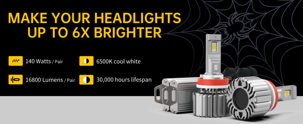 H11 LED Headlight Bulbs 16800LM 140W 6500K Super Bright